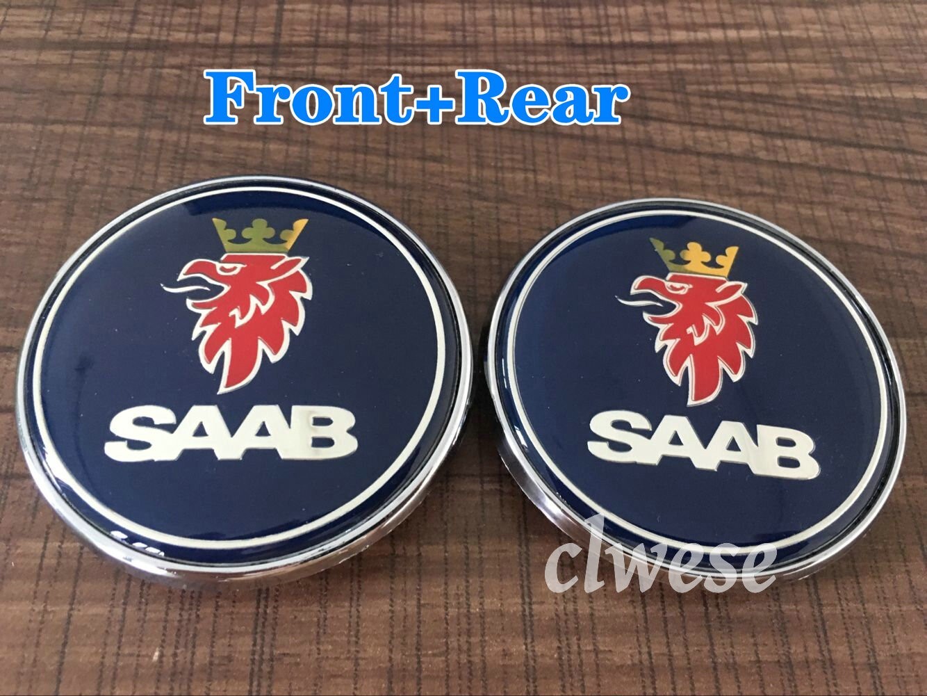 2x SAAB Front Grill & BOOT TRUNK BADGE 68MM FITS SAAB 93 9-3 2003-2010 ...