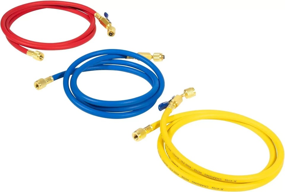 29986 Plus II 1/4" Charging Hose Set 72" with Compact Ball Valve | eBay