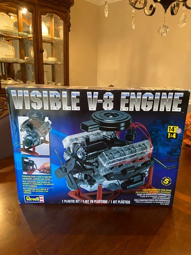 New Revell Visible V-8 Engine Model Kit Open Box | eBay