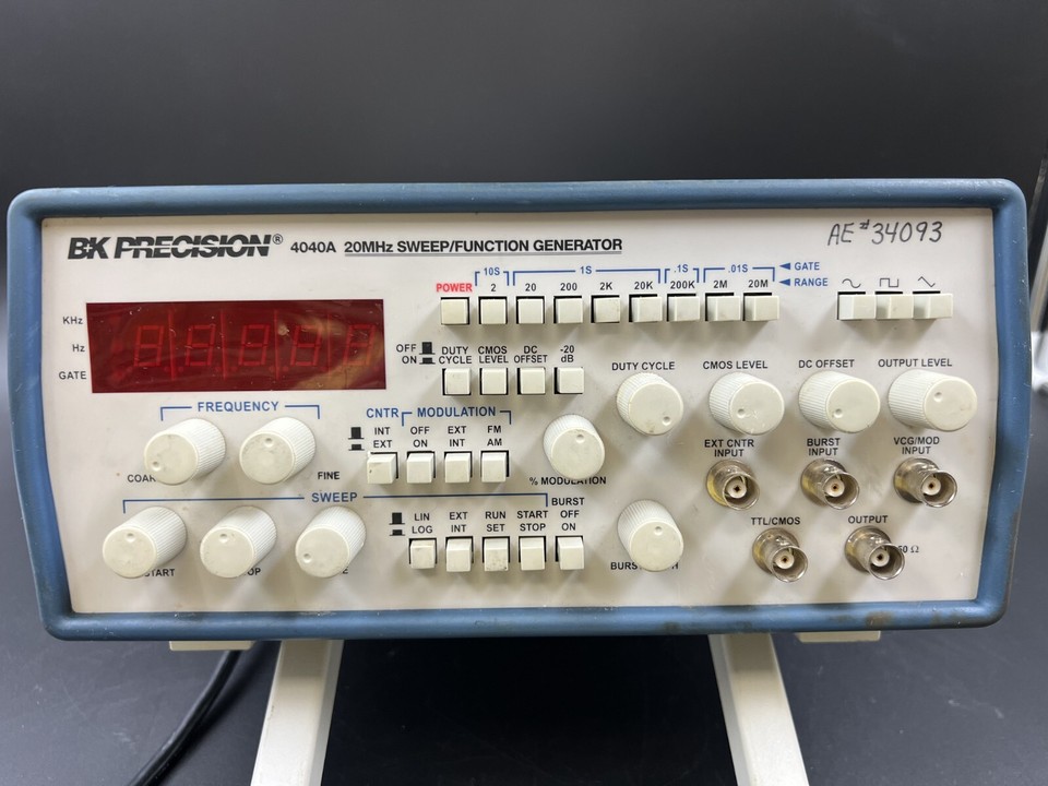 B+K Precision 4040A 20MHz Sweep/Function Audio Generator (POWERS ON ...