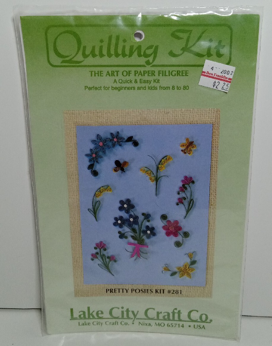 Vintage Lake City Craft Co Quilling Kit Pretty Posies Paper Filigree ...