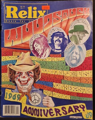 Relix Rock Music Magazine August 1989 20th Anniversary Woodstock Jimi ...
