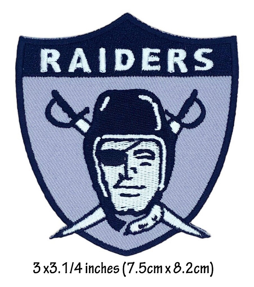 Raiders Football Logo Embroidery Patches ,iron ,sew *TH- USA BY USPS ...
