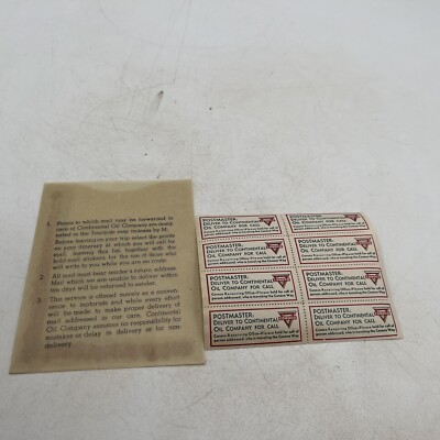 Conoco Travel Club Postmaster Stamps Sticker- Rare Complete Sheet W ...