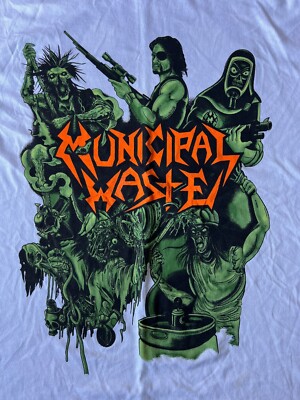 Municipal Waste Large T-shirt Official Merch Metal Trash Punk HardCore ...