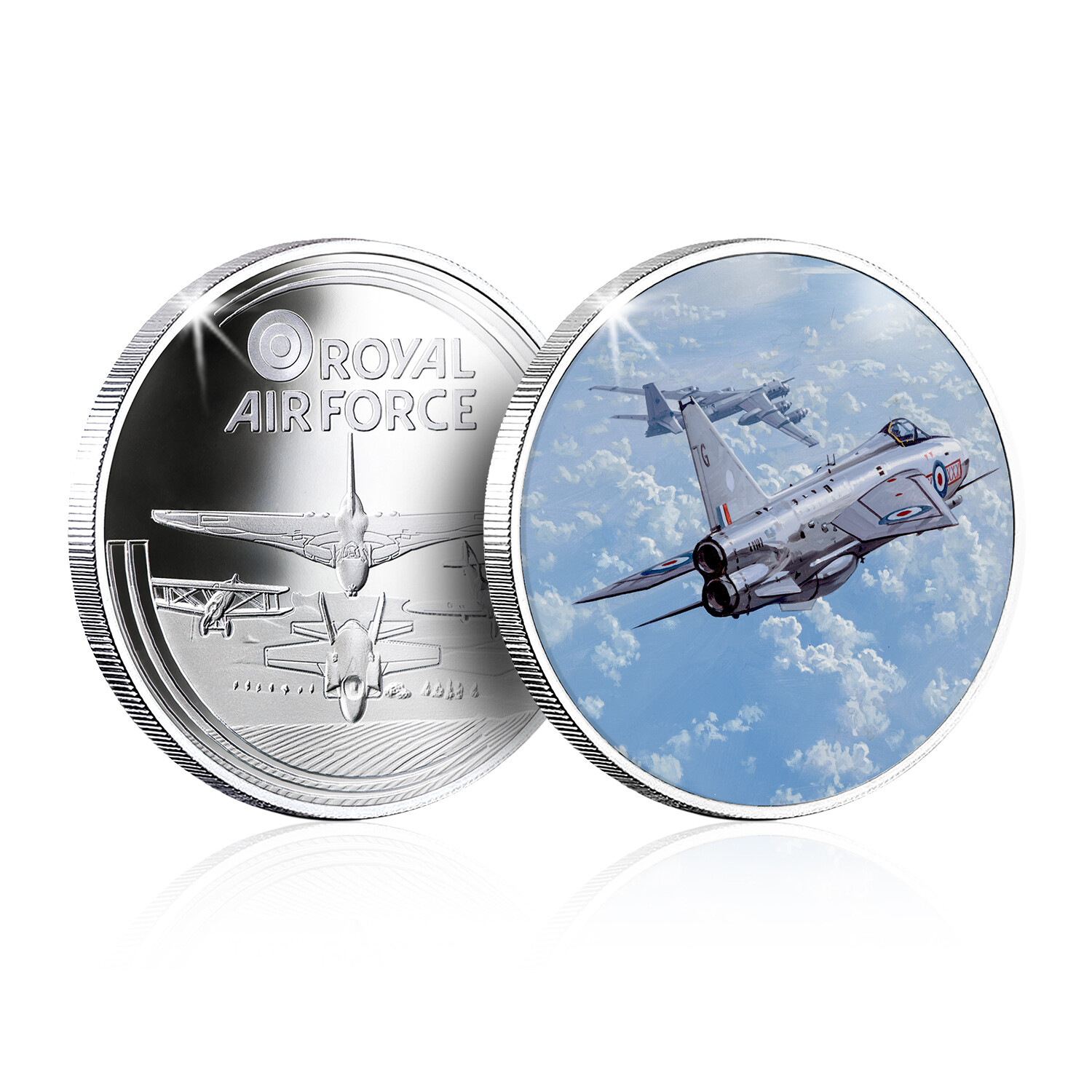 RAF Collection Silver Coin English Electric Lightning Fighter Jet ...