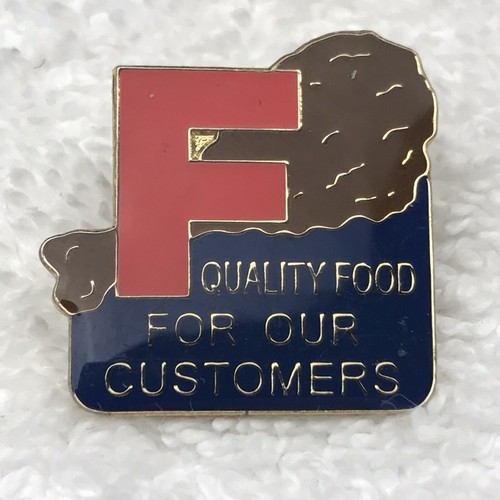 KFC Crew Award Pin Quality Food For Customers Gold Tone Enamel Chicken ...