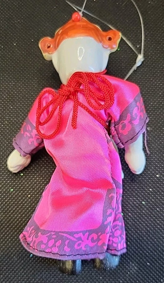 Chinese Mama & Baby Porcelain Bisque Dudou Cloth Apron Ornament | eBay