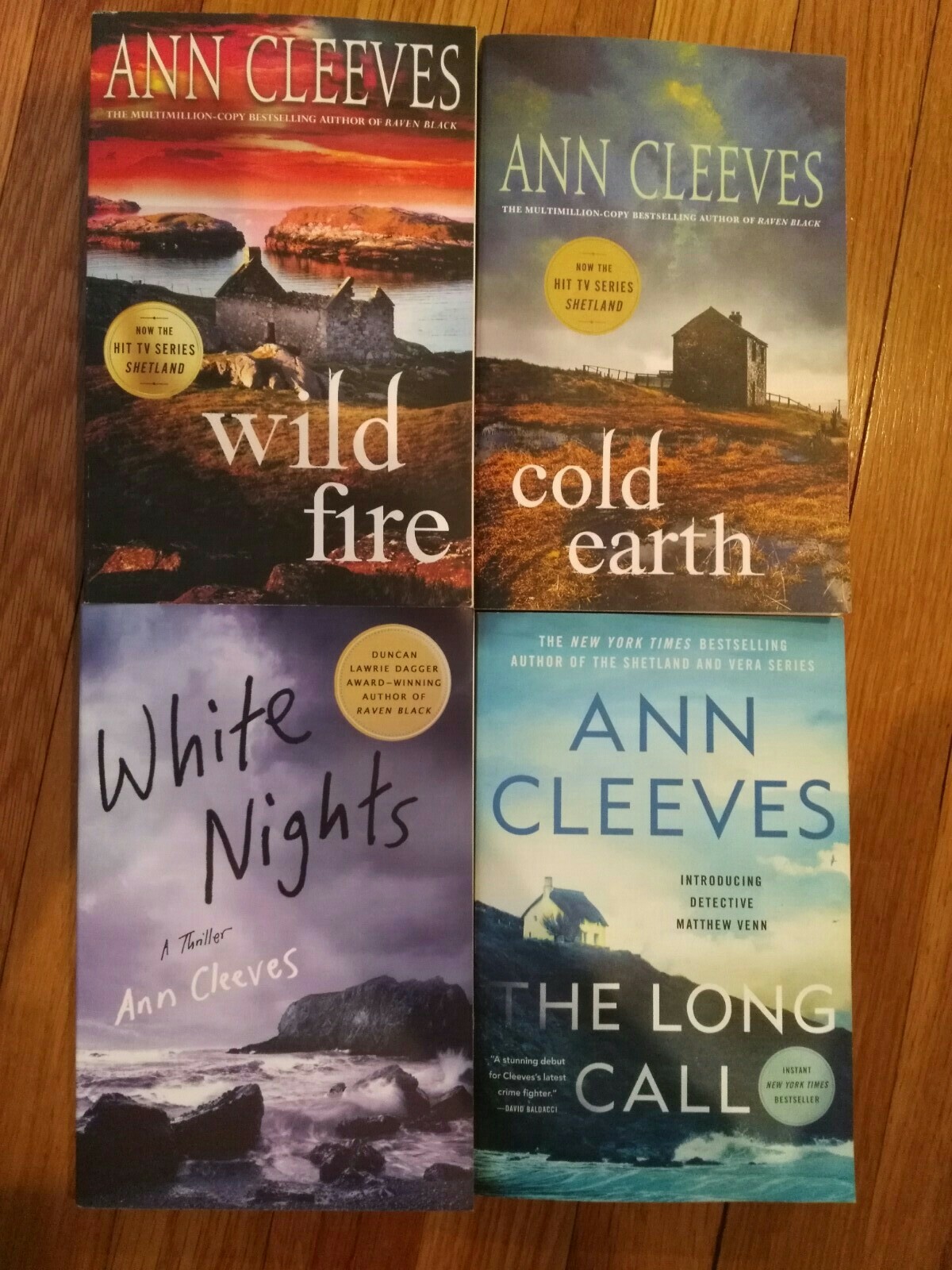 Lot Of 4 Ann Cleeves Papeback Books Wild Fire/Cold Earth/White Nights ...
