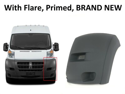 Fits 2014-2018 Ram ProMaster Left Front Bumper Side Cover Cap w Flare ...