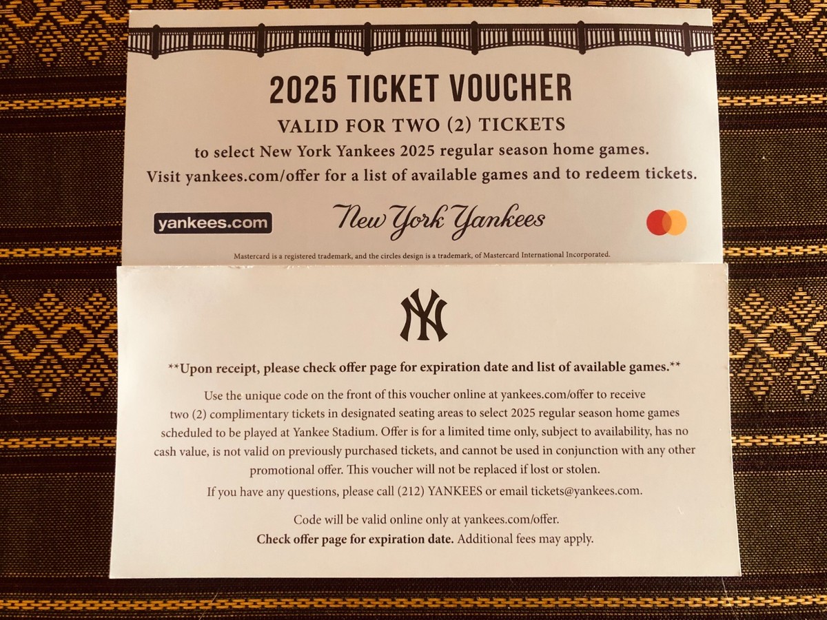 New York Yankees Game Ticket Gift Voucher Printable Yankees Ticket