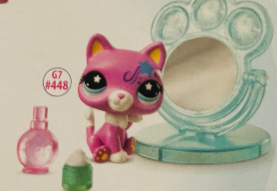 Littlest Pet Shop LPS Series 5 G7 Get Ready With Me “Pink Cat” # 448 ...
