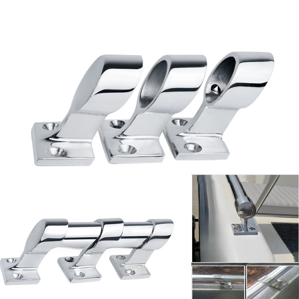 316 Stainless Steel Rail Bracket Boat Hand Rail Yacht 22mm 25mm Middle ...