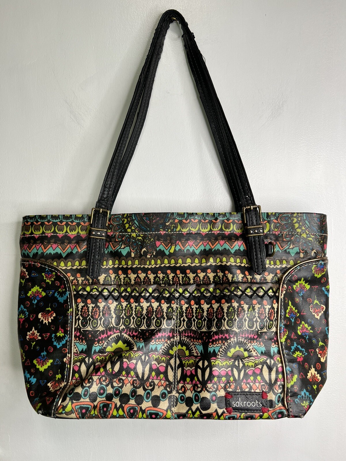 Sakroots The Sak Artist Circle Peace Sign Tote Bag Multicolor | eBay