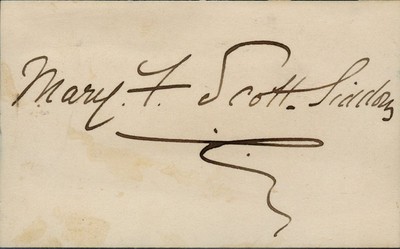 19th Century Actress MARY F. SCOTT-SIDDONS Autograph | eBay