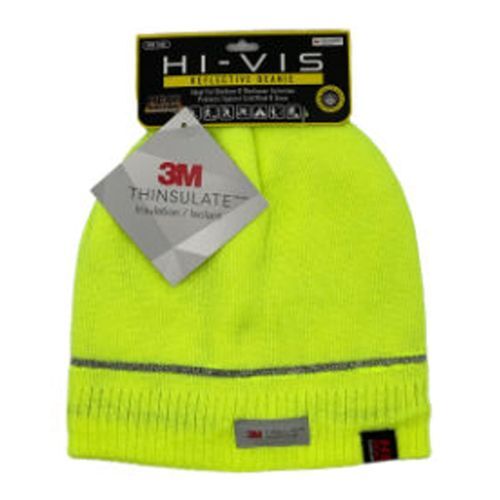 Hi-Vis Skull Beanie Hat Reflective Warm Insulated Lined Cap 3M ...