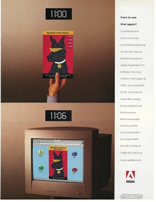 1998 Adobe PageMaker 6.5 Software Vintage Magazine PDF Web Print Ad ...