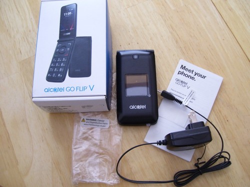 New Verizon Flip Phone Alcatel 4051S GO FLIP V 4G LTE. Black, 8GB ...