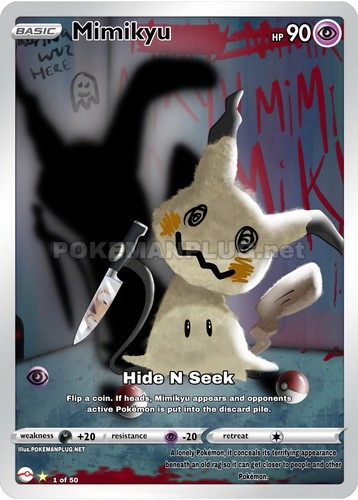 Mimikyu Hide N Seek Full Art - Pokémon Card Collectable Gift | eBay
