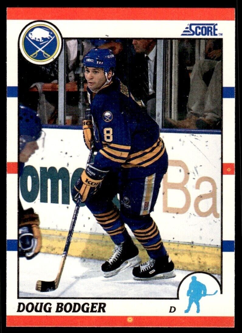 1990 SCORE NHL HOCKEY Trading Card #211 --- Doug Bodger, Buffalo Sabres ...