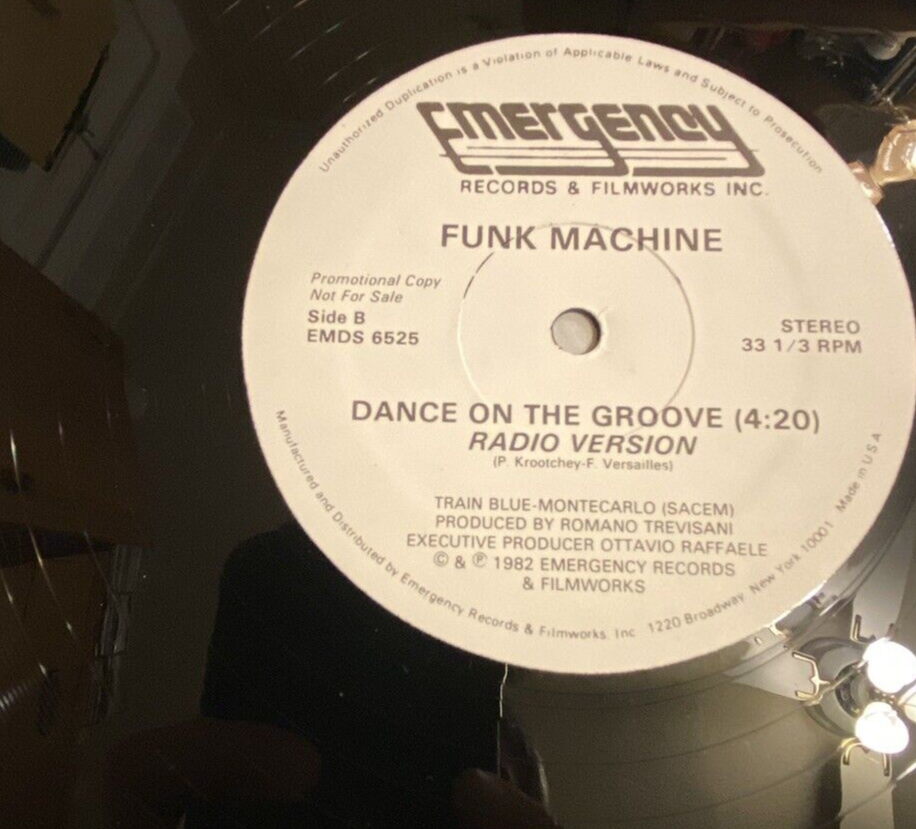 FUNK MACHINE Funk On The Groove WLP Rare 12" SIngle PROMO Italo Disco ...