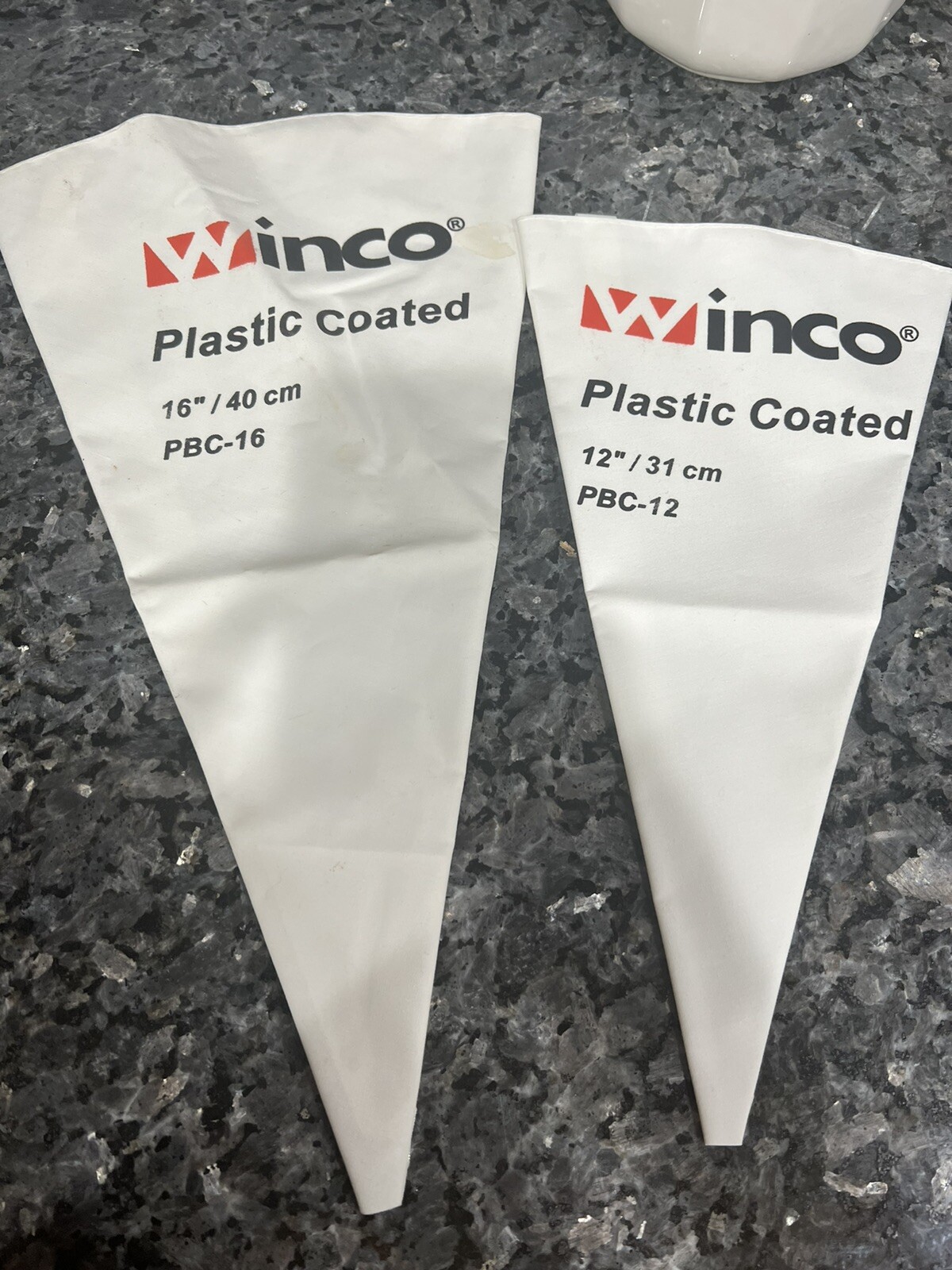 Winco 16+12 Inch Pastry Bag with Inner Plastic Coating 2 Bags | eBay