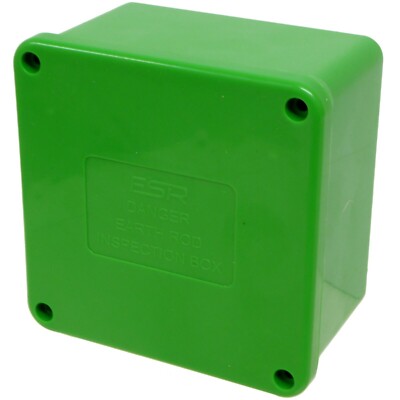 ESR GREEN PLASTIC EARTH ROD INSPECTION BOX EARTHING BOX 97MM X 58MM | eBay