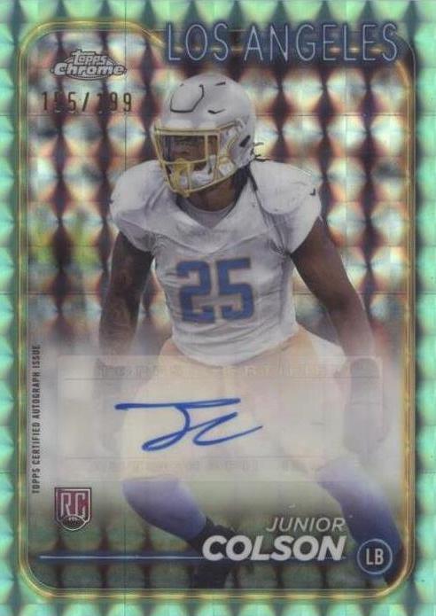 2024 Topps Chrome - Rookie Autographs Junior Colson #RA-JCO Aqua ...