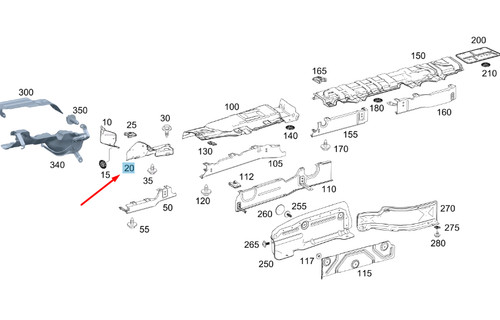 MB VITO W447 EXHAUST FRONT CENTER SCREENING PLATE A4474900030 NO DUTY ...