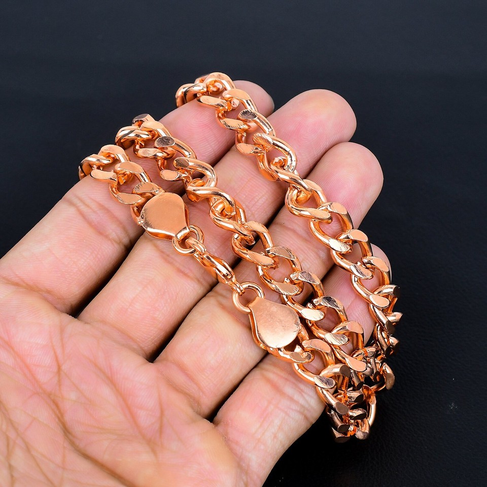 Pure Copper Thicker Curb Chain Solid Copper Jewelry Heavy Curb Link ...