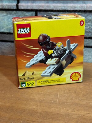Lego Adventurer Plane Shell Oil #8 Promo #2539 Bomber Jacket Pilot ...
