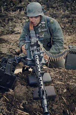 German machine gunner in a trench MG 45 WW2 Photo Glossy 4*6 in T009 | eBay