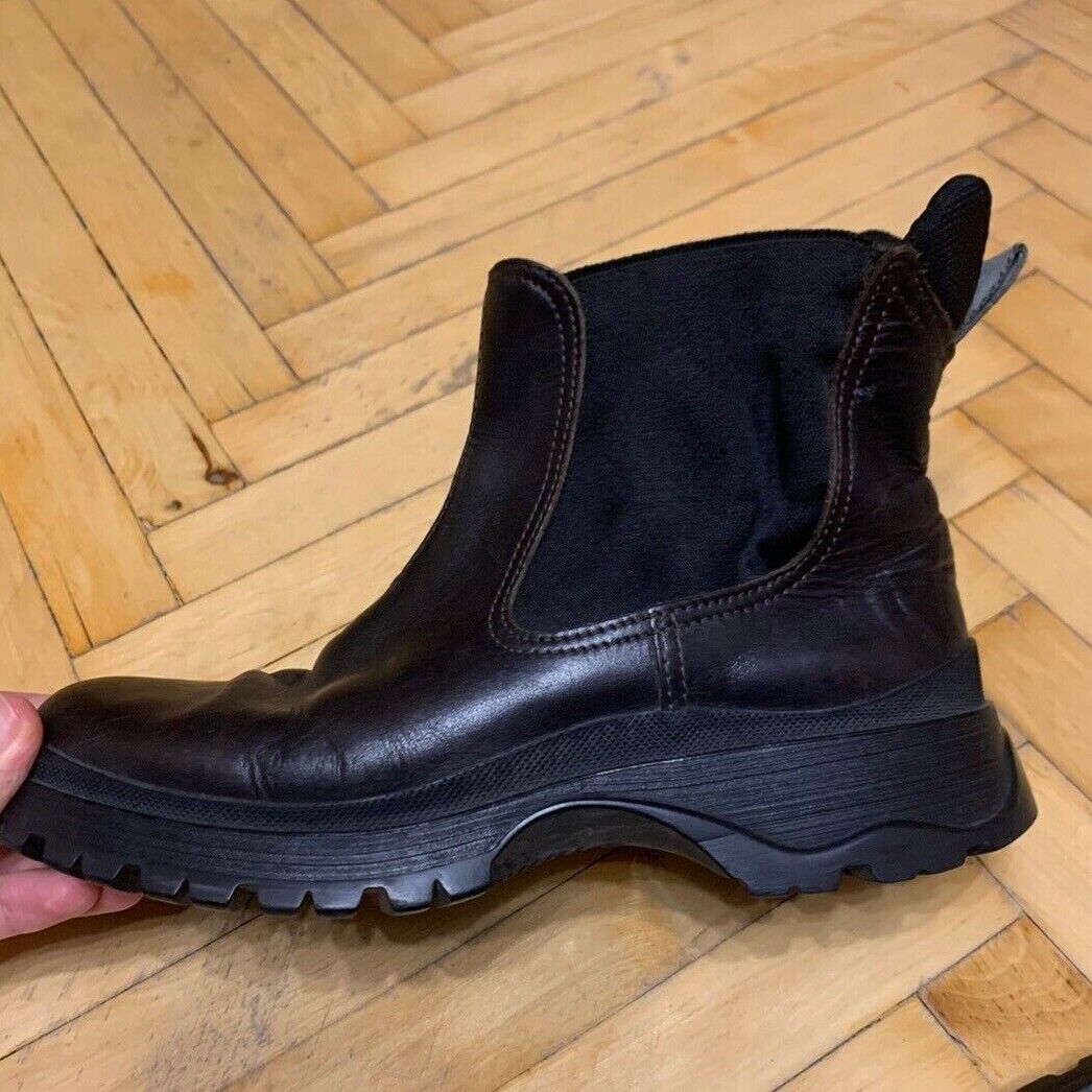 Vintage PRADA Boots Tractor Leather Brown Size 36 1/2 | eBay Vintage PRADA Boots Tractor Leather Brown Size 36 1/2 | eBay