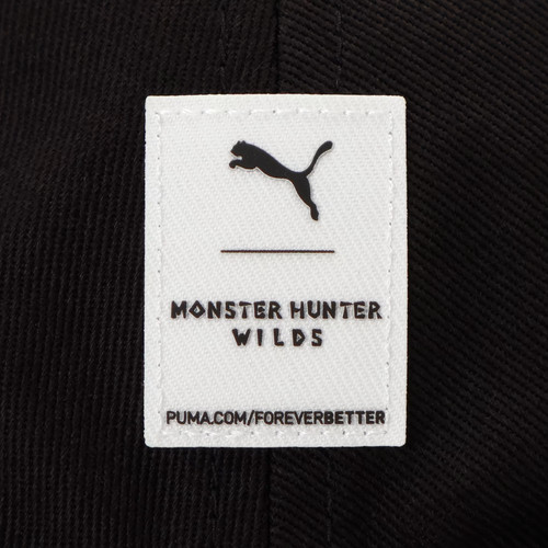 PUMA x Monster Hunter Wilds Unisex BB Cap Black Adjustable Hat Felyne ...