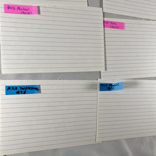 Huge Lot Of Frederick Keys Autographed Index Cards Baltimore Orioles ...