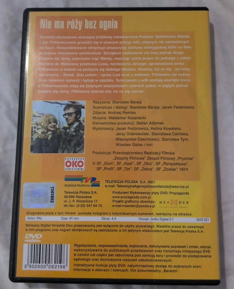 Nie Ma Rozy Bez Ognia/There's No Rose Without Fire Polish Import PAL ...