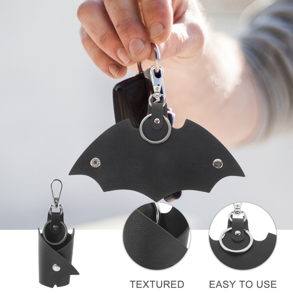 Bat Key Holder Car Key Fob Protector with Snap Closure and Hanging ...