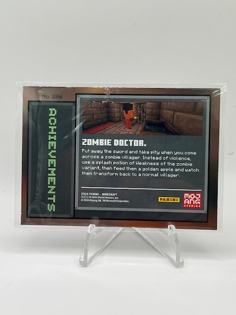 Minecraft Trading Card - Achievement - Zombie Doctor - #206 | eBay
