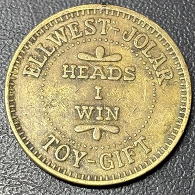 Heads I Win Tails I Lose Ellwest-Jollar Toy-Gift Coin Bronze Token Coin ...