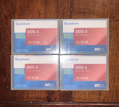 Lot of (4) DDS-3 Data Cartridge QUANTUM 12/24 GB Factory Sealed | eBay