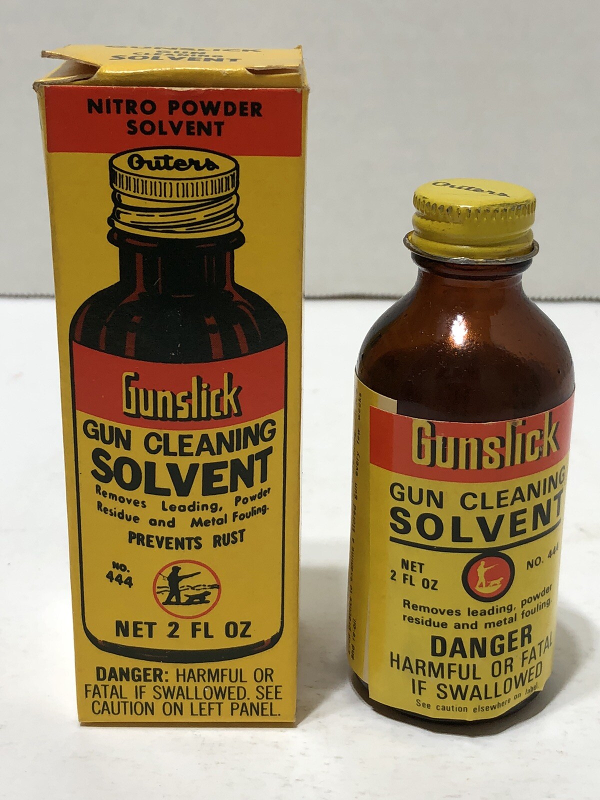 Vintage Outers 444 Gunslick - Gun Cleaning Solvent Bottle in Original ...