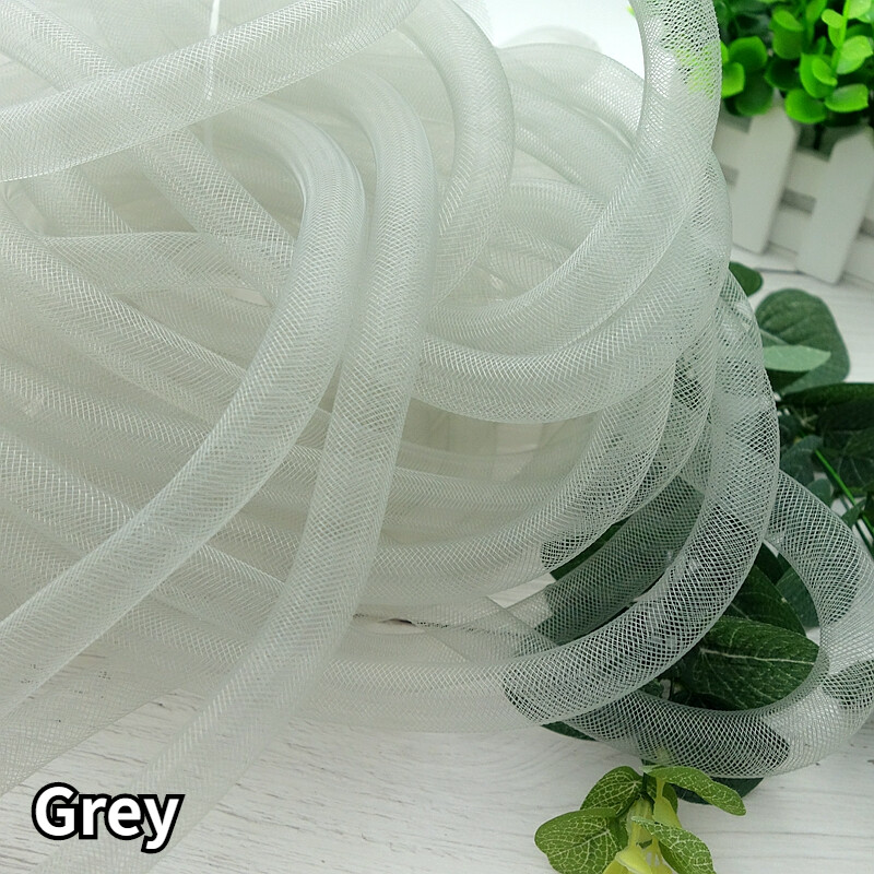 10M/Lot Mesh Tube 16mm Colorful Ribbon Crafts for Headdress Wreath ...