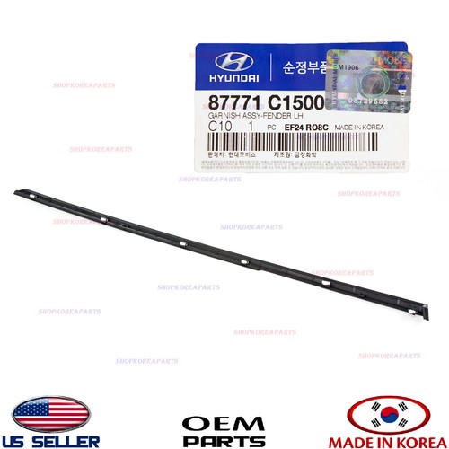 MOLDING CHROME FRONT FENDER LEFT GENUINE! HYUNDAI SONATA 2018-2019 ...