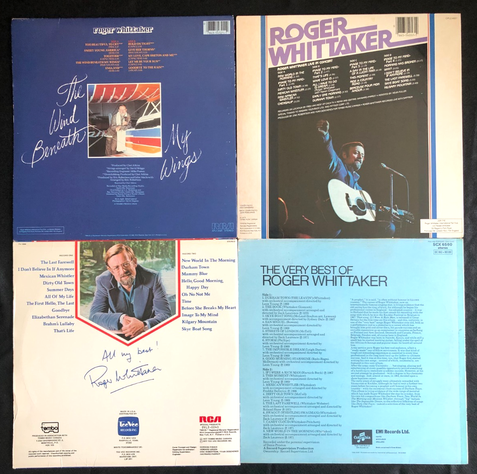 Roger Whittaker - Lot of 4 Albums (6 Records Total) - All Pictured | eBay