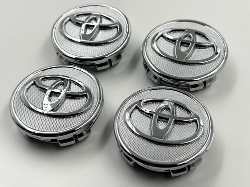 4x TOYOTA WHEEL RIM RIMS CENTER HUB CAP CAPS CHROME LOGO 57MM PRIUS ...