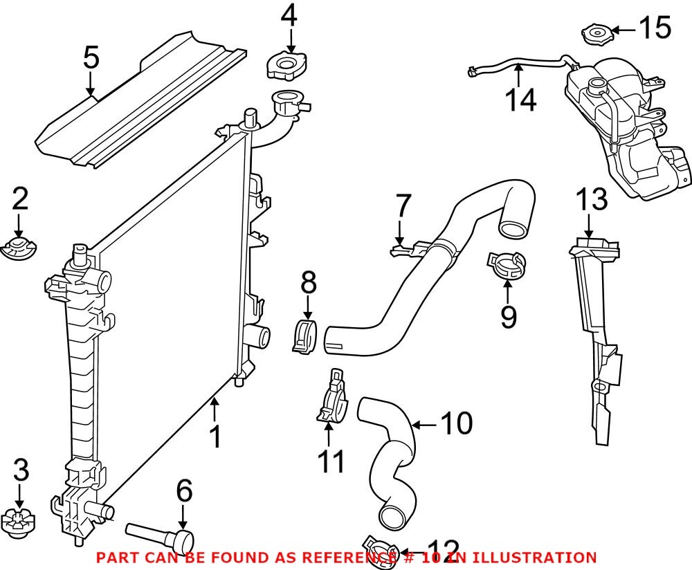 Genuine Mopar Lower Water Manifold To Radiator Radiator Coolant Hose ...