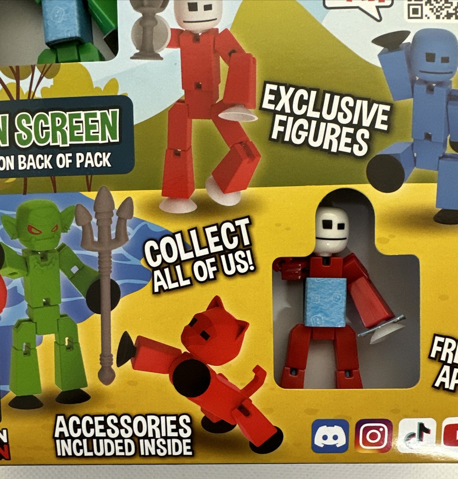 Stikbot Fun Pack Green Screen Exclusive Figures Accessories Included | eBay
