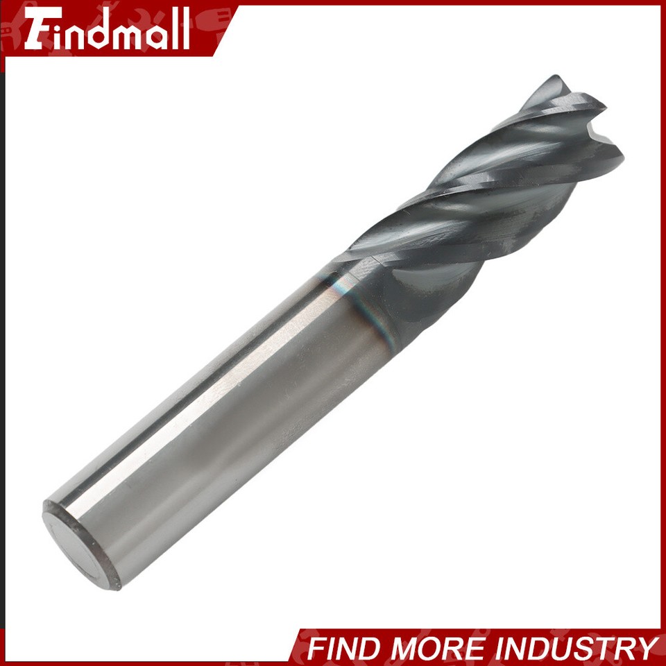 5Pcs 1/2" 4 FLUTE VARIABLE HELIX CARBIDE END MILL .030 RADIUS TiALN ...