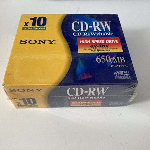 Sony CD-RW Re Writable 650HS Sealed Unopened X10 | eBay