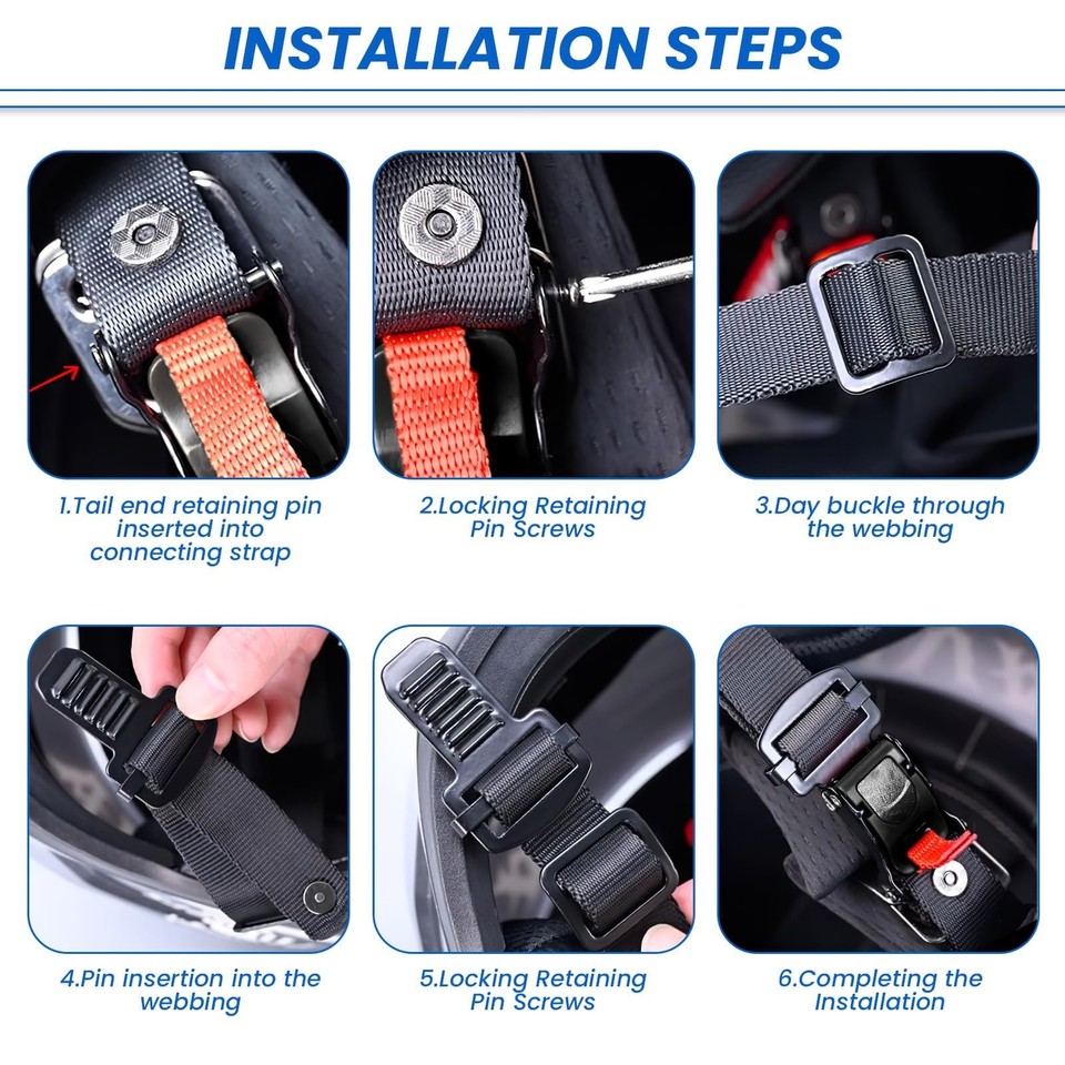 Helmet Quick Release Buckle Kit Stainless Steel Ratcheted Chin Strap ...